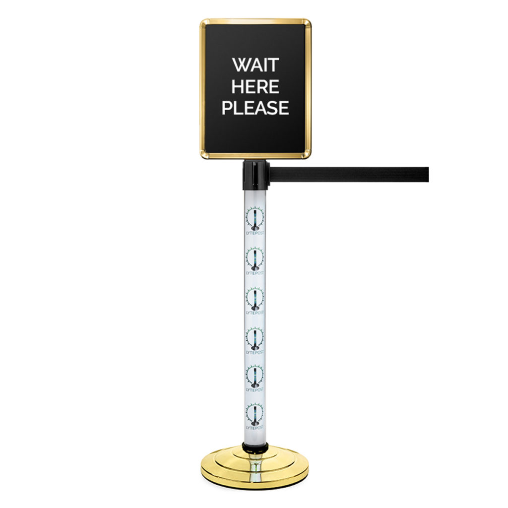 Fixed Mount Stanchion Signs for Crowd Control + Advertisement